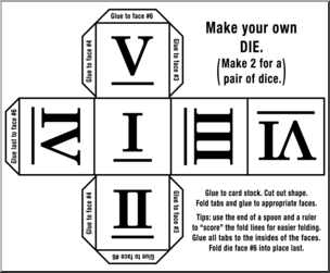 Clip Art: Make Your Own Dice 3 B&W – Abcteach