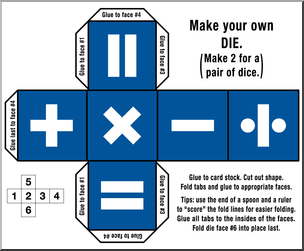 Clip Art: Math Dice 2 Color 2 – Abcteach