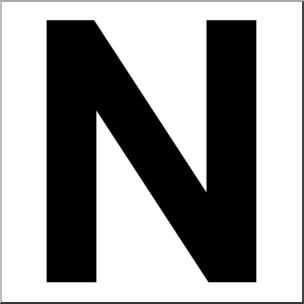 Clip Art: Alphabet Set 01: L B&W – Abcteach