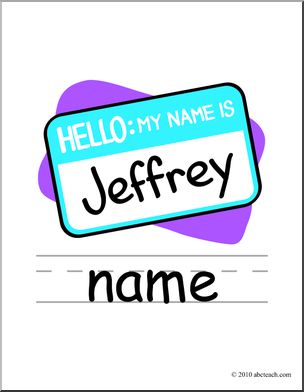 Clip Art: Basic Words: Name Color Labeled – Abcteach