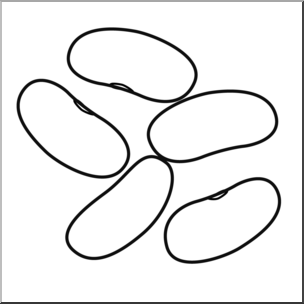 Clip Art: Navy Beans B&W – Abcteach