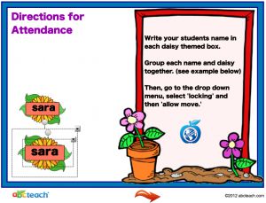 Interactive: Notebook: Attendance Template: Daisy Theme – Abcteach