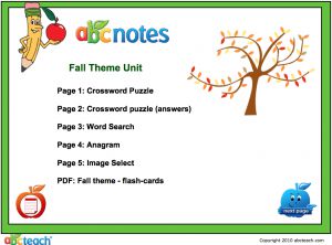 Interactive: Notebook: Fall Theme (color) – Abcteach