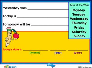 Interactive: Notebook: Daily Calendar – Abcteach