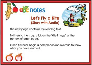 Interactive: Notebook: Reading Comprehension with Audio: Fly a Kite ...