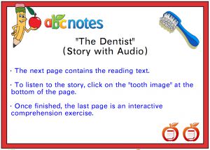 Interactive: Notebook: Reading Comprehension with Audio: At the Dentist ...