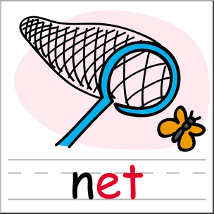 Clip Art: Basic Words: -et Phonics: Net Color – Abcteach