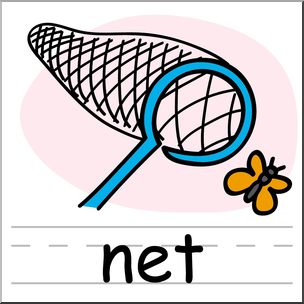 Clip Art: Basic Words: Net Color Labeled – Abcteach