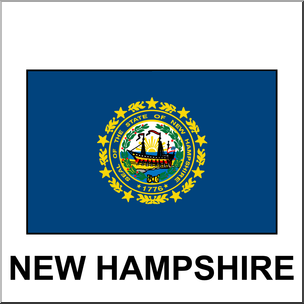 Clip Art: Flags: New Hampshire Color – Abcteach