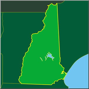 Clip Art: US State Maps: New Hampshire Color – Abcteach