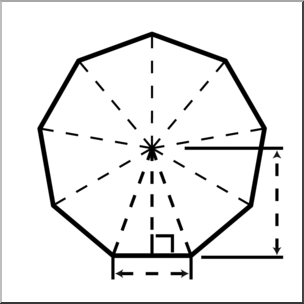 Clip Art: Shapes: Nonagon Geometry B&W – Abcteach