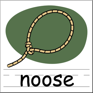 Clip Art: Basic Words: Noose Color Labeled – Abcteach