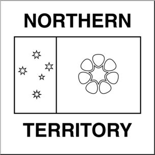Clip Art: Flags: Northern Territory B&W – Abcteach