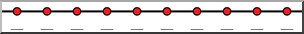 Clip Art: Number Line 01 Color Unlabeled – Abcteach