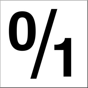 Clip Art: Numerical 01 0/1 B&W – Abcteach