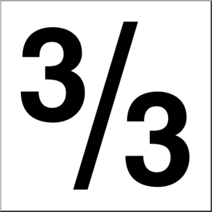 Clip Art: Numerical 03 3/3 B&W – Abcteach