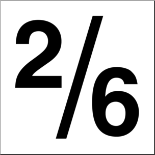 Clip Art: Numerical 08 2/8 B&W – Abcteach