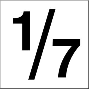 Clip Art: Numerical 07 1/7 B&W – Abcteach