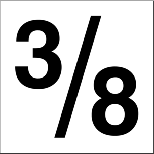 Clip Art: Numerical 08 3/8 B&W – Abcteach