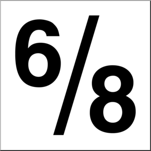 Clip Art: Numerical 08 6/8 B&W – Abcteach