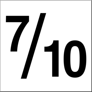 Clip Art: Numerical 10 07/10 B&W – Abcteach