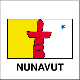 Clip Art: Flags: Nunavut Color – Abcteach