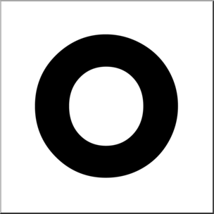 Clip Art: Alphabet Set 00: O Lower Case BW – Abcteach