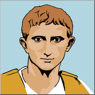 Clip Art: Ancient Rome: Augustus Caesar Color – Abcteach