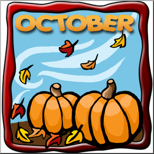 Clip Art: Month Graphic: October Color – Abcteach