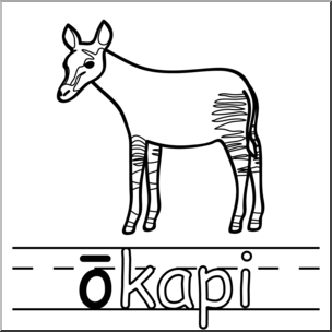 Clip Art: Basic Words: -ope Phonics: Antelope B&W – Abcteach