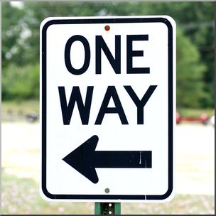 Photo: One Way Sign 01 HiRes – Abcteach
