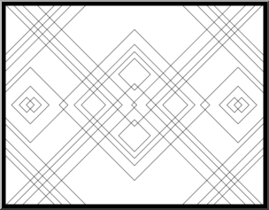 Clip Art: Abstract Geometric 7 Line Art – Abcteach