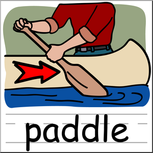 Clip Art: Basic Words: Paddle Color Labeled – Abcteach