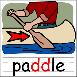 Clip Art: Basic Words: Double Consonants DD: Paddle Color – Abcteach
