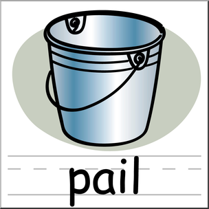 Clip Art: Basic Words: Pail Color Labeled – Abcteach