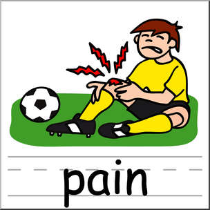 Clip Art: Basic Words: Pain Color Labeled – Abcteach