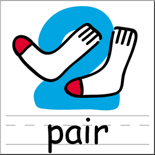 Clip Art: Basic Words: Pair Color Labeled – Abcteach