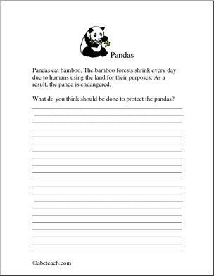 Writing Prompt: Giant Panda (elem/upper elem) – Abcteach