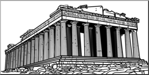 Clip Art: Parthenon B&W – Abcteach
