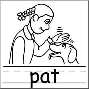 Clip Art: Basic Words: Pat B&W Labeled – Abcteach