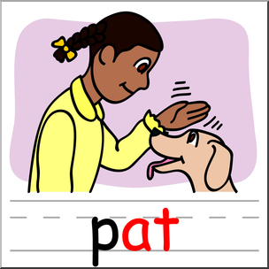 Clip Art: Basic Words: -at Phonics: Pat Color – Abcteach