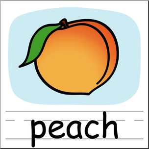 Clip Art: Basic Words: Peach Color Labeled – Abcteach