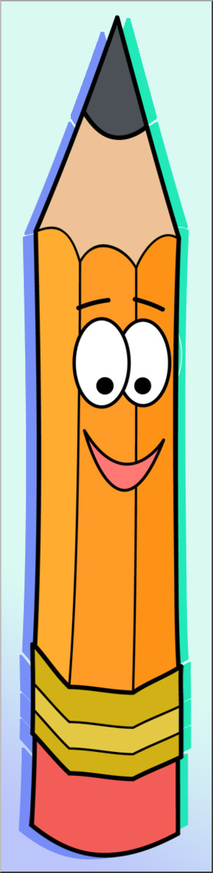 Clip Art: Cute Pencil 2 Color 1 – Abcteach