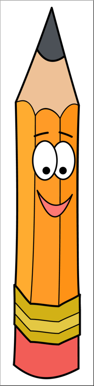 Clip Art: Cute Pencil 2 Color 2 – Abcteach