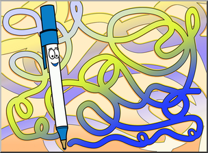Clip Art: Cute Pen Scribble Color 1 – Abcteach