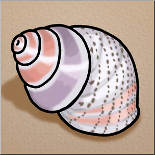 Clip Art: Seashells: Periwinkle Shell Color – Abcteach