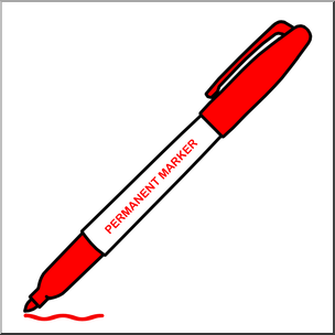 Clip Art: Permanent Marker Red Color – Abcteach