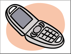 Clip Art: Basic Words: Phone Color Unlabeled – Abcteach