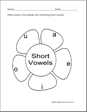 Short Vowels – Flower Theme Phonics – Abcteach