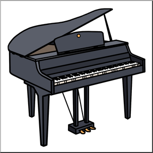 Clip Art: Music Notation: Accidental Flat Color – Abcteach